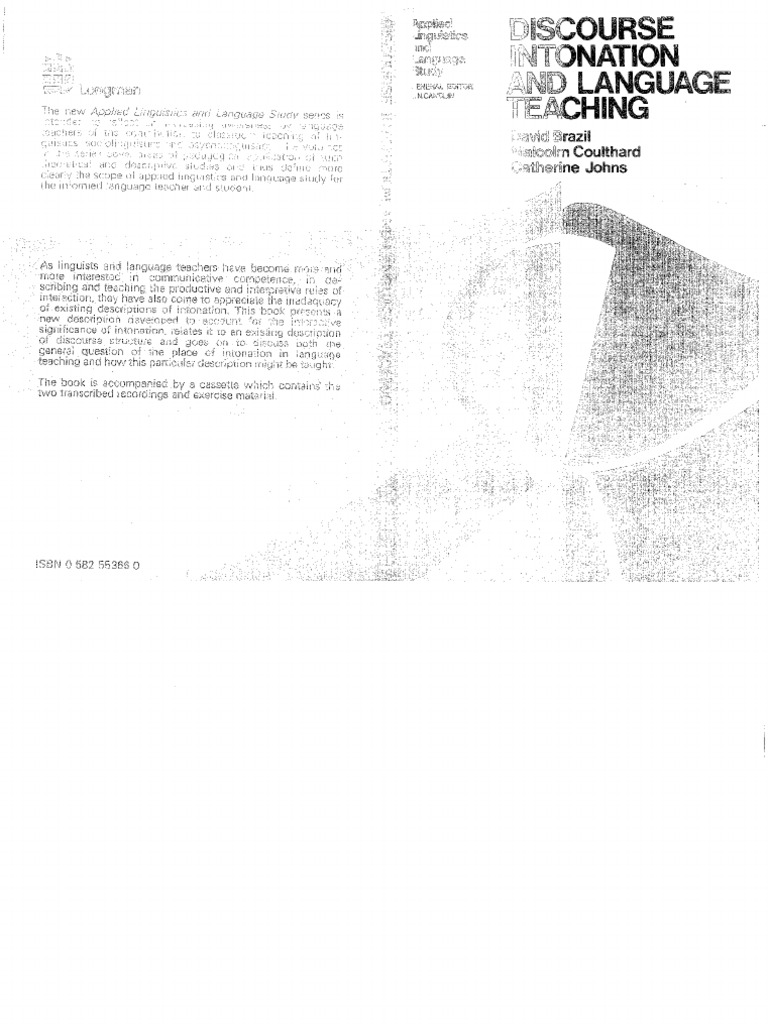 Discourse Intonation and Language Teaching D Brazil Comprimido | PDF