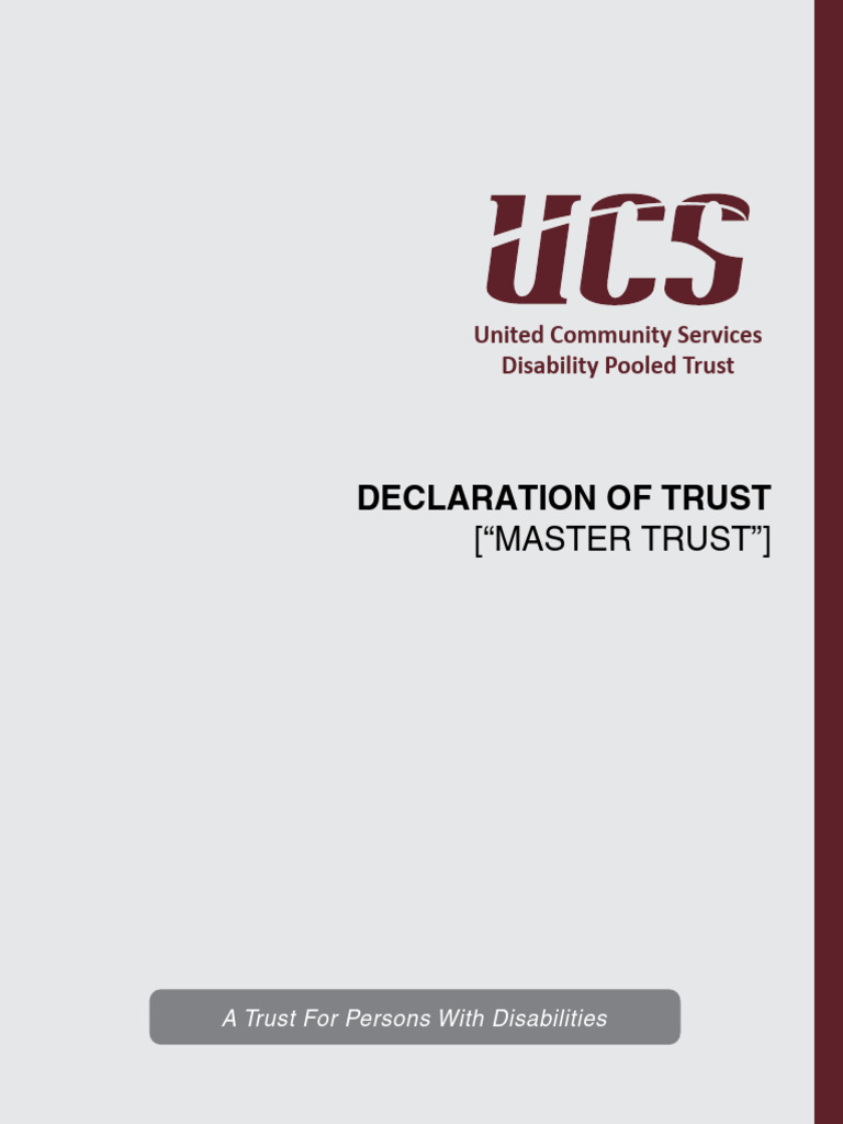 UCS Declaration of Trust | PDF | Trust Law | Trustee