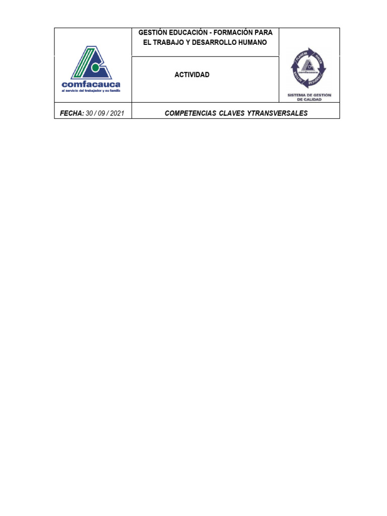 Actividad 1 Proyecto De Vida Pdf
