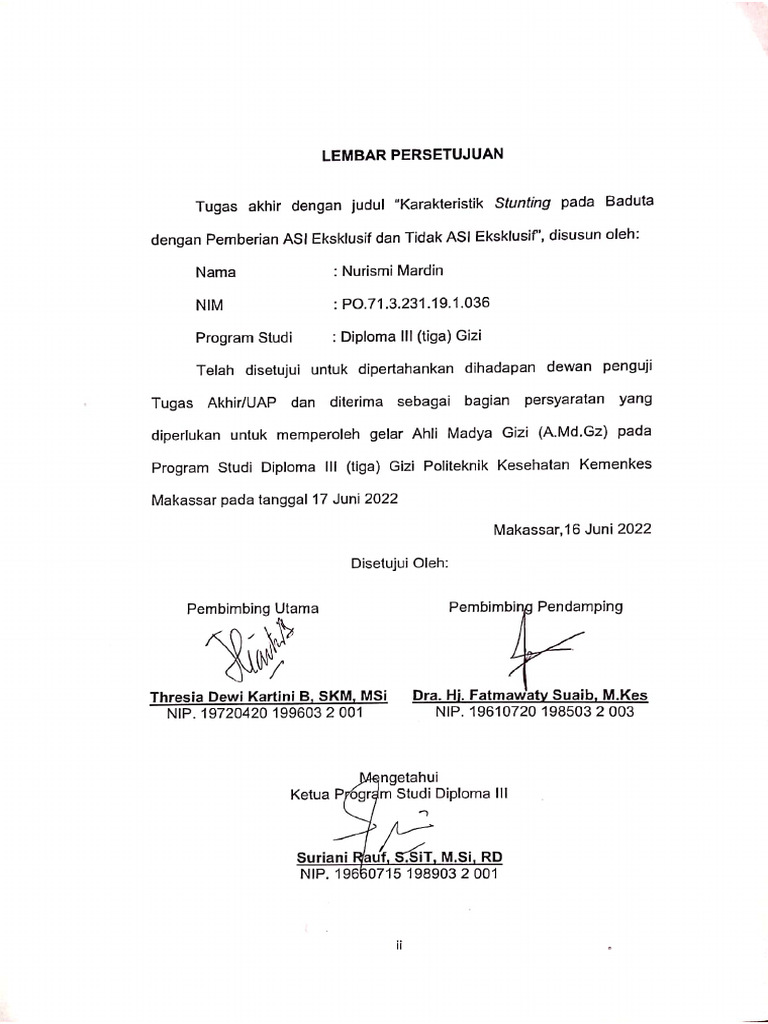 Lembar Persetujuan Dan Pengesahan Nurismi Mardin | PDF