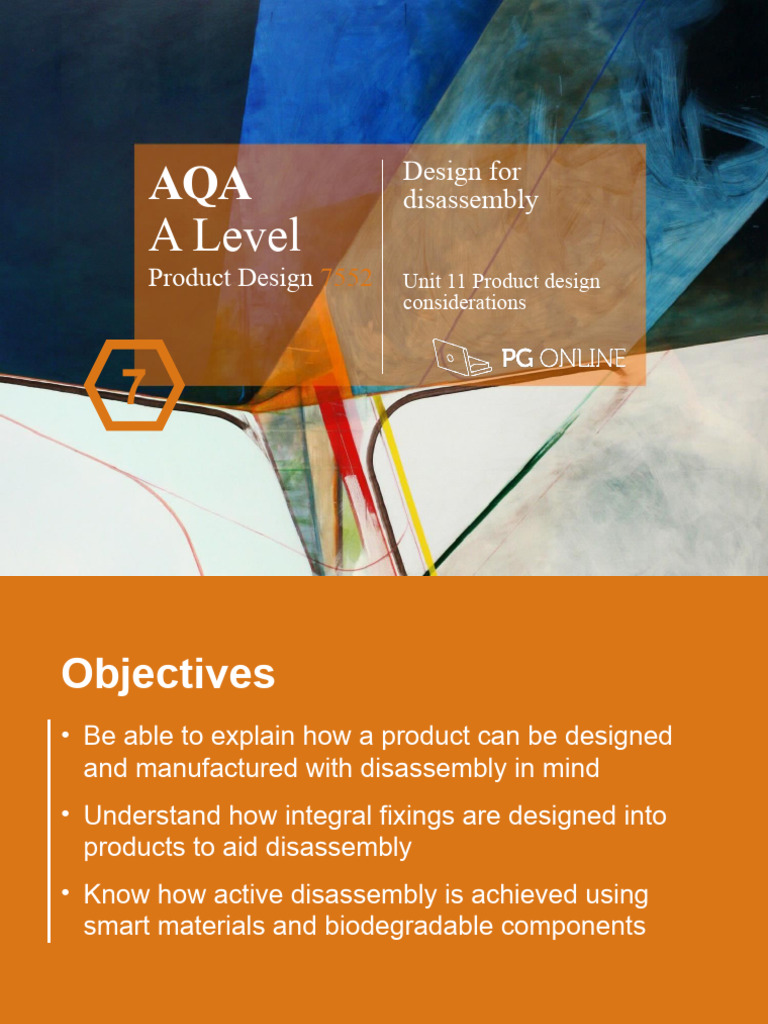 AQA DT 7552 Unit 11 T7 Design For Disassembly | PDF