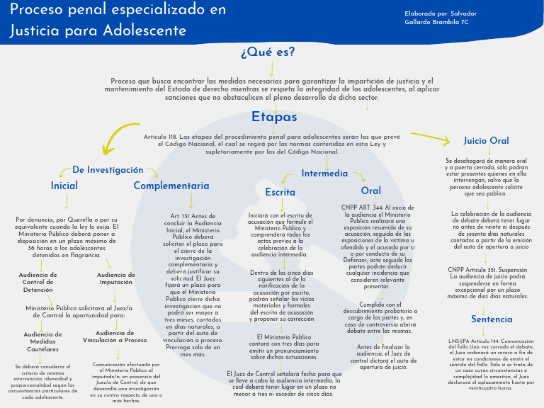 Mapa Conceptual Proceso Penal Especializado en Justicia para Adolescente | PDF | Procedimiento ...