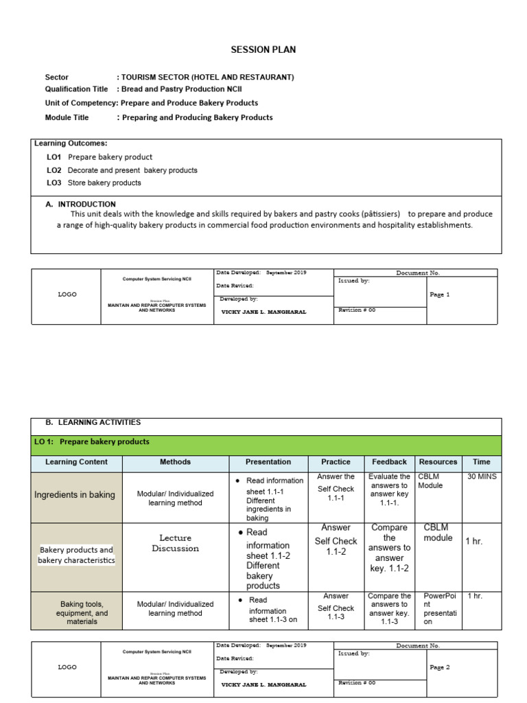 Task 3 Session Plan | PDF