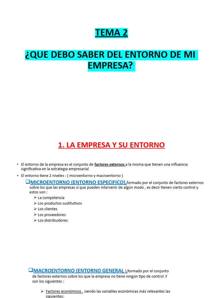 Tema 2 Eie | Descargar gratis PDF | Business | Análisis FODA