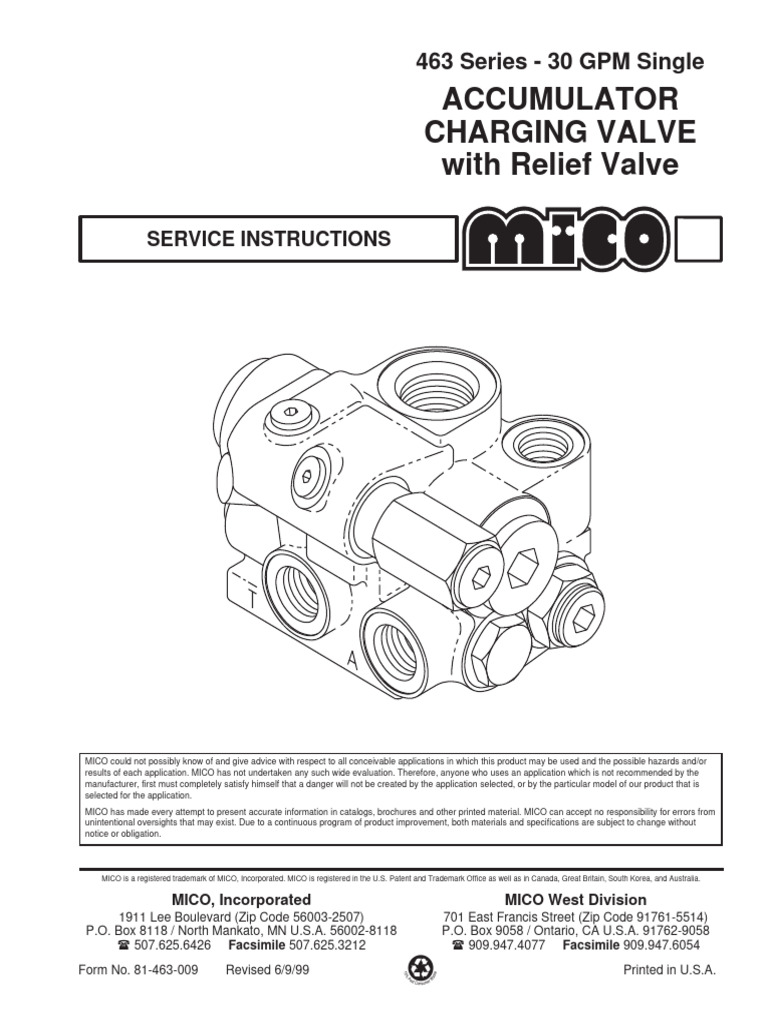 Mico Charging Valve | PDF