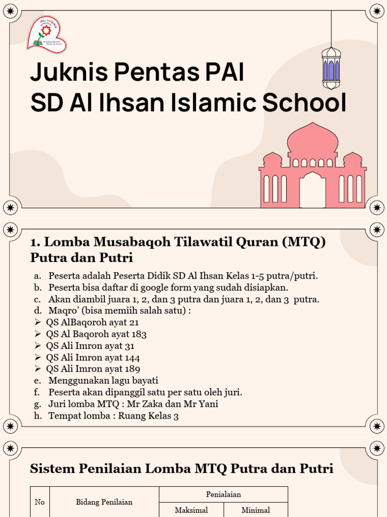 Juknis Lomba PAI | PDF