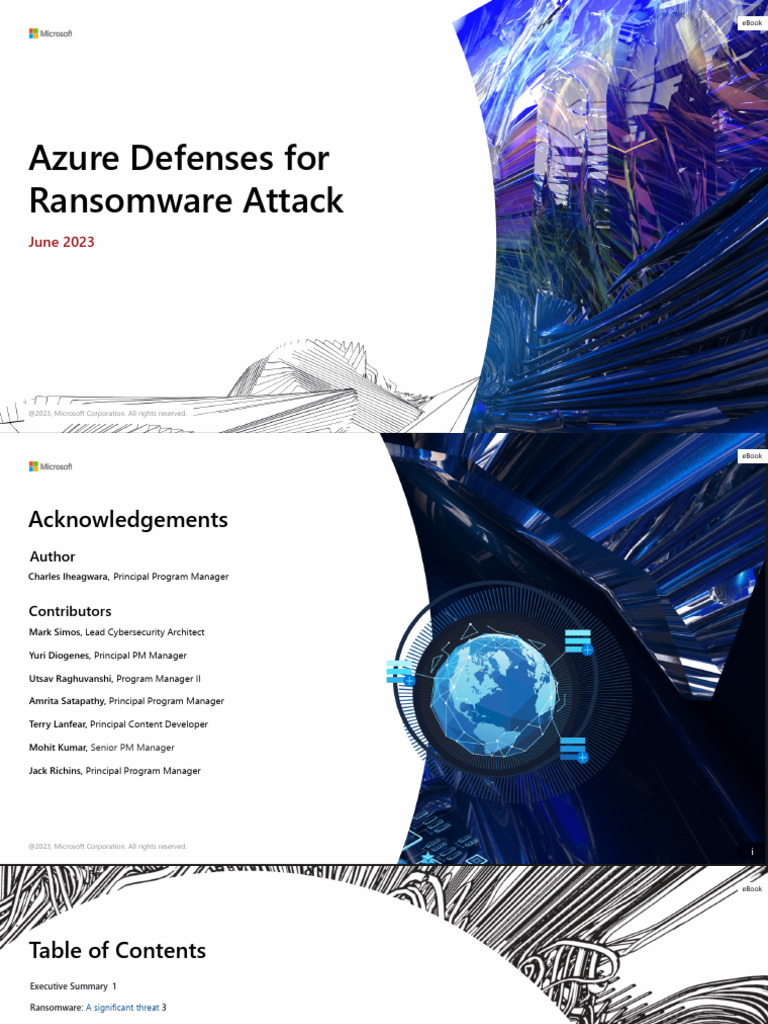 Azure Defenses For Ransomware Attack | PDF | Ransomware | Cloud Computing