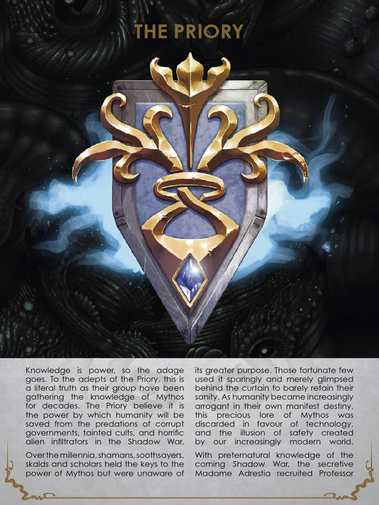 MYTHOS FACTION TEXT_PRIORY_2022 | PDF