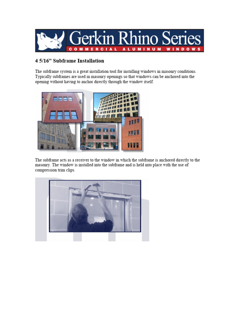 4 5 16 Subframe Installation | PDF
