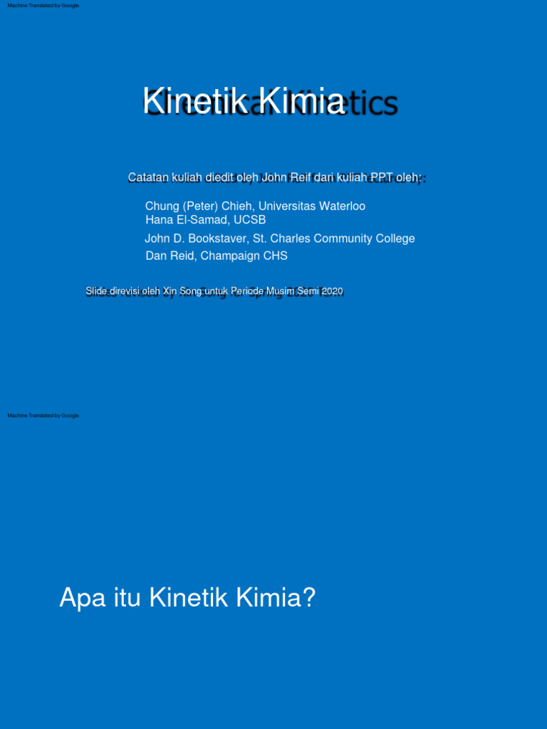 KineticsOverview | PDF