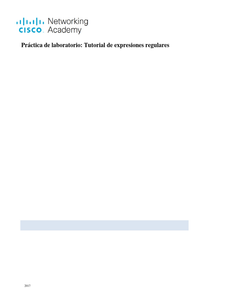 Laboratorio: Tutorial de Expresiones Regulares | PDF