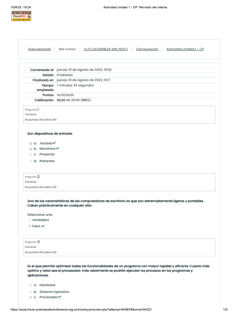 Pruebas de Computación | PDF