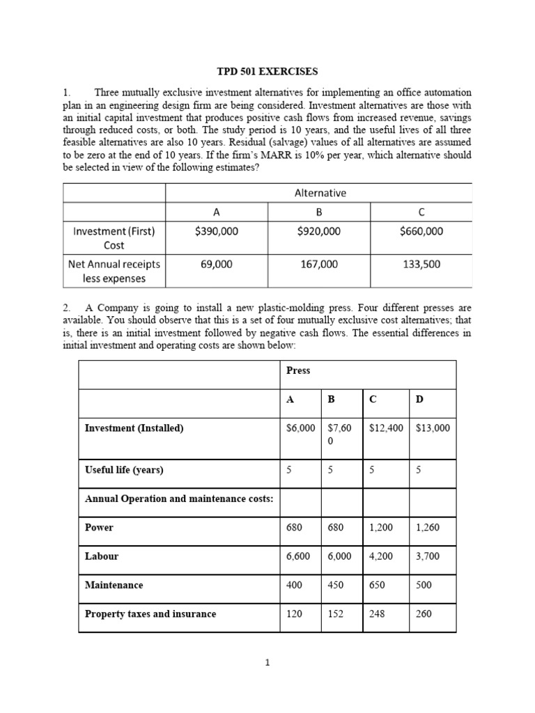 Dr-Ayanlade-Tutorial - Questions | PDF | Depreciation | Economies