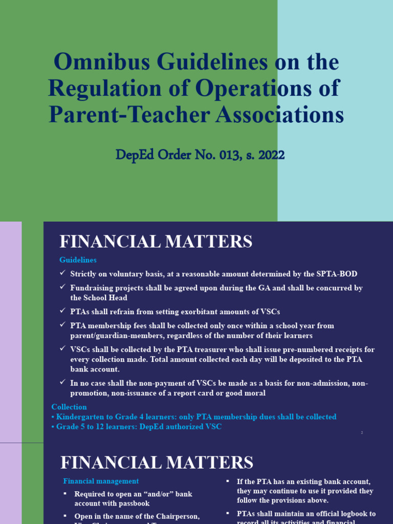 PTA Omnibus Guidelines 12042023 | PDF | Complaint | Prejudice (Legal Term)