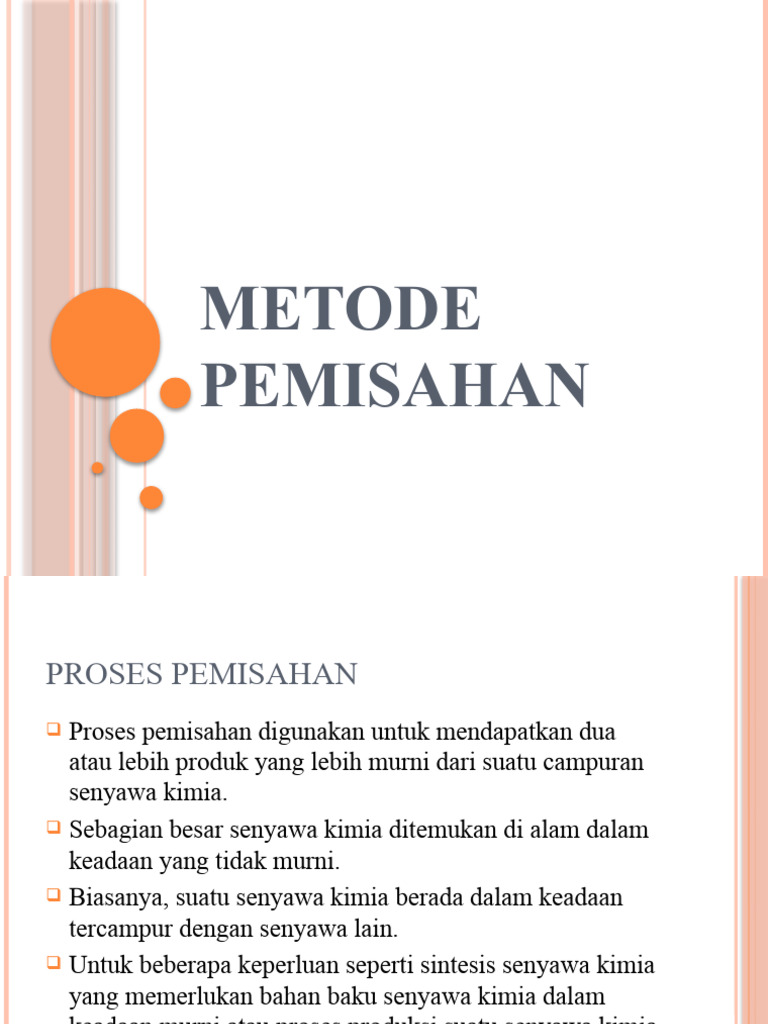 Metode Pemisahan | PDF