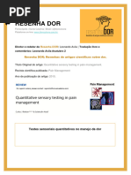 Escalas de Dor Lanns e Eva | PDF | Dor | Sentidos