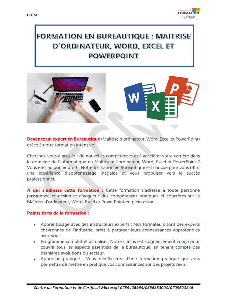 TOUT SAVOIR SUR LA FORMATION EN BUREAUTIQUE | PDF