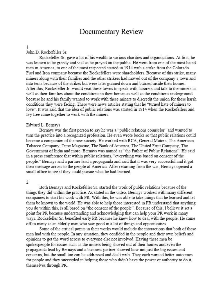 Documentary Review | PDF