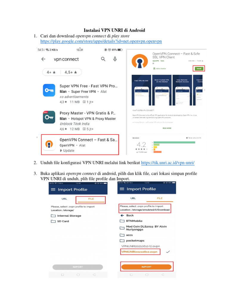 Panduan VPN UNRI untuk Android | PDF