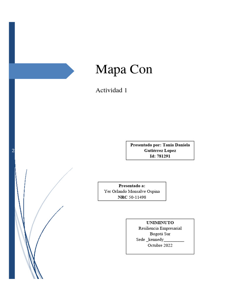 Act 1 - Mapa Conceptual Resiliencia | PDF