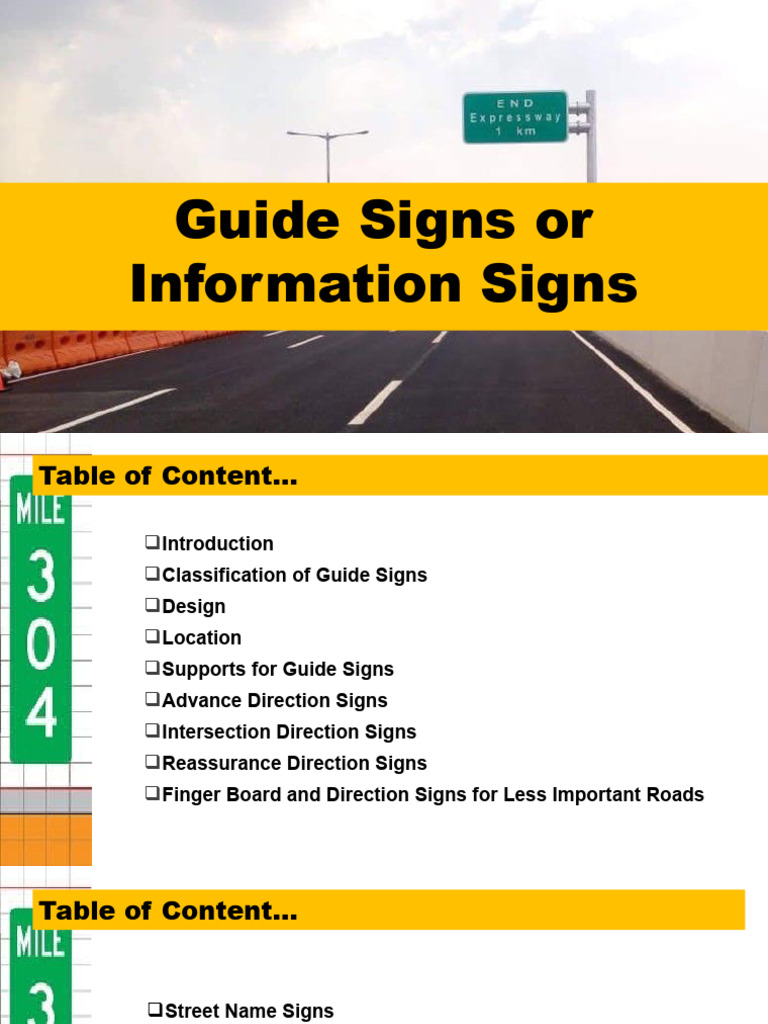 Guide Signs HRE | PDF | Lighting | Intersection (Road)