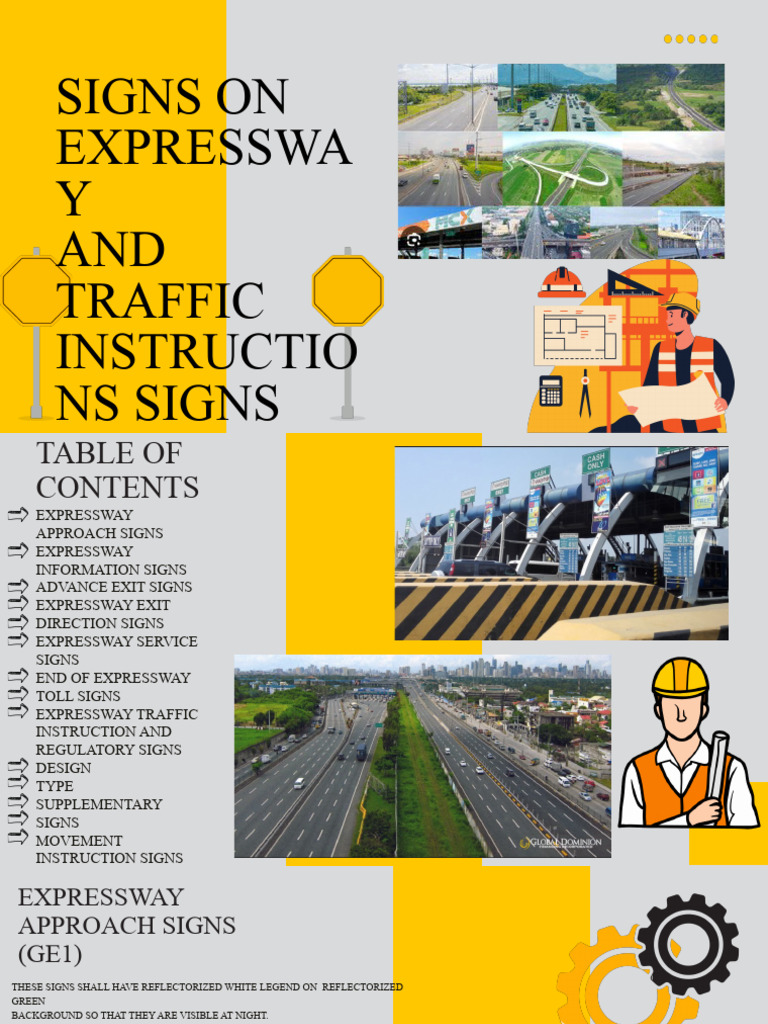 GROUP 4 Signs On Expressway | PDF | Toll Road | Traffic