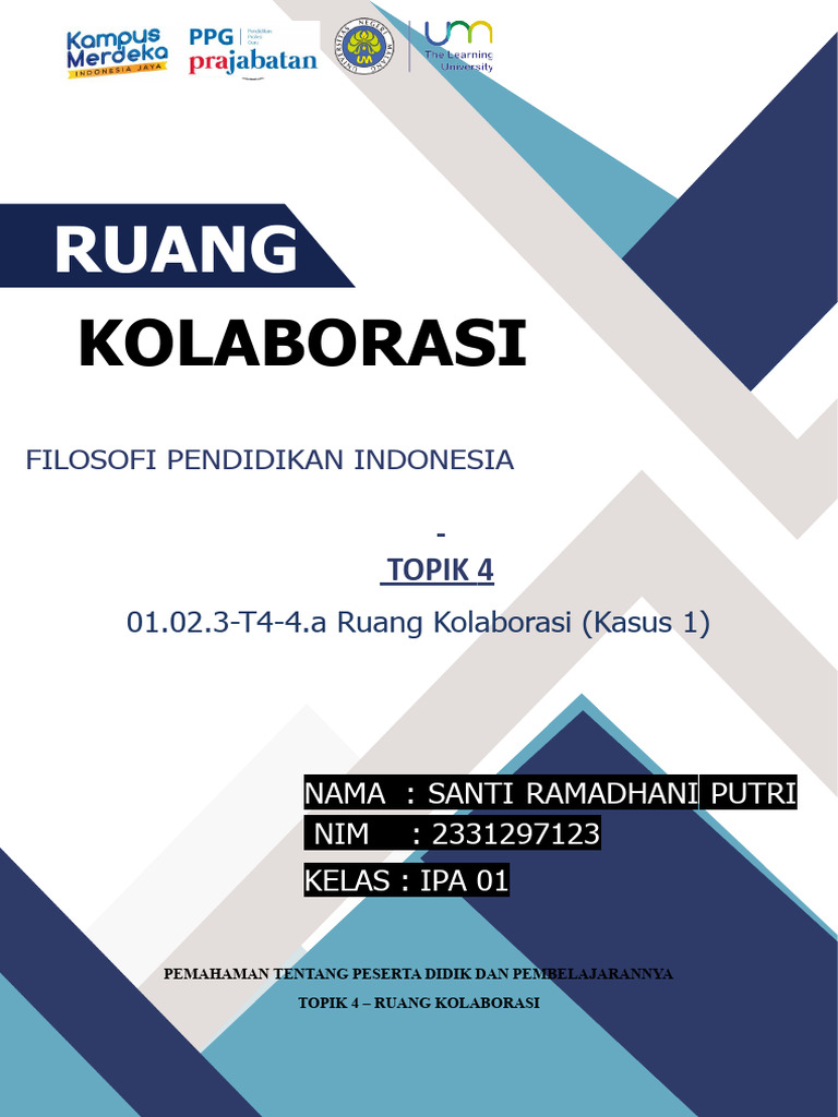 Topik 4 Ruang Kolaborasi 1 PPDP - Santi Ramadhani Putri | PDF | Kesehatan Holistik