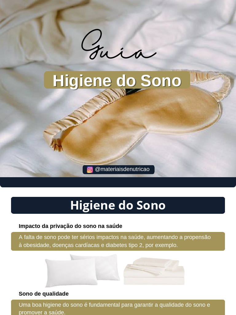Guia - Higiene Do Sono | PDF | Dormir | Ritmo Circadiano