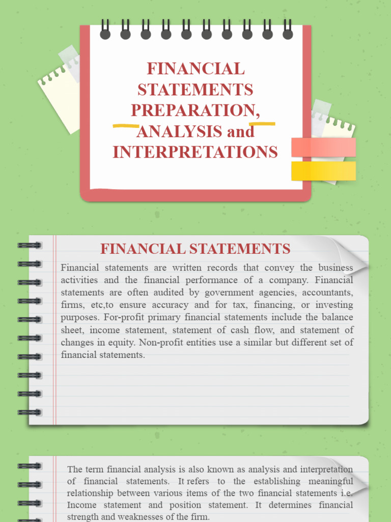 Financial Statements Lectures | PDF