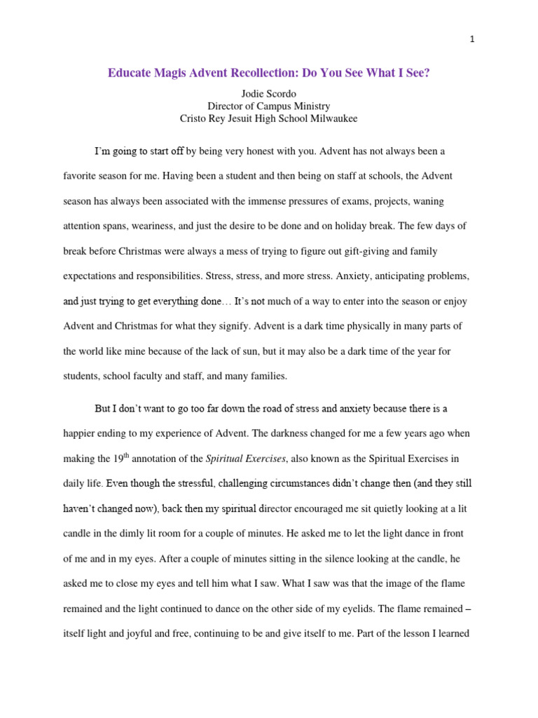 Advent Recollection 2020 | Download Free PDF | Christian Mysticism | Salvation