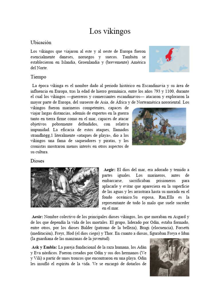 Historia y Cultura de los Vikingos | PDF | Vikingos | Era vikinga