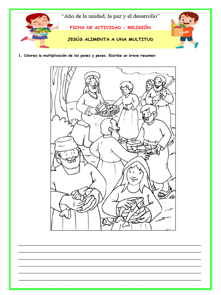 Ficha-Mierc-Relig-Jesús Alimenta A Una Multitud | PDF | Jesús