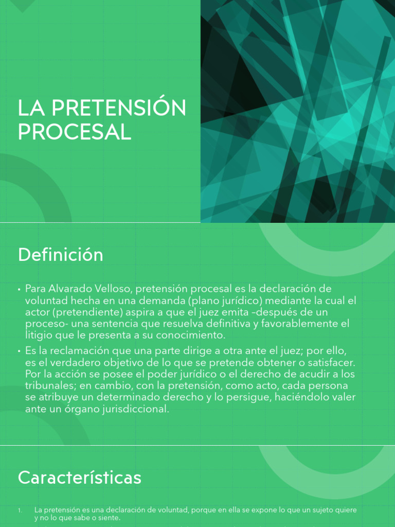 1 +la+pretensión+procesal | PDF | Jurisdicción | Ley procesal