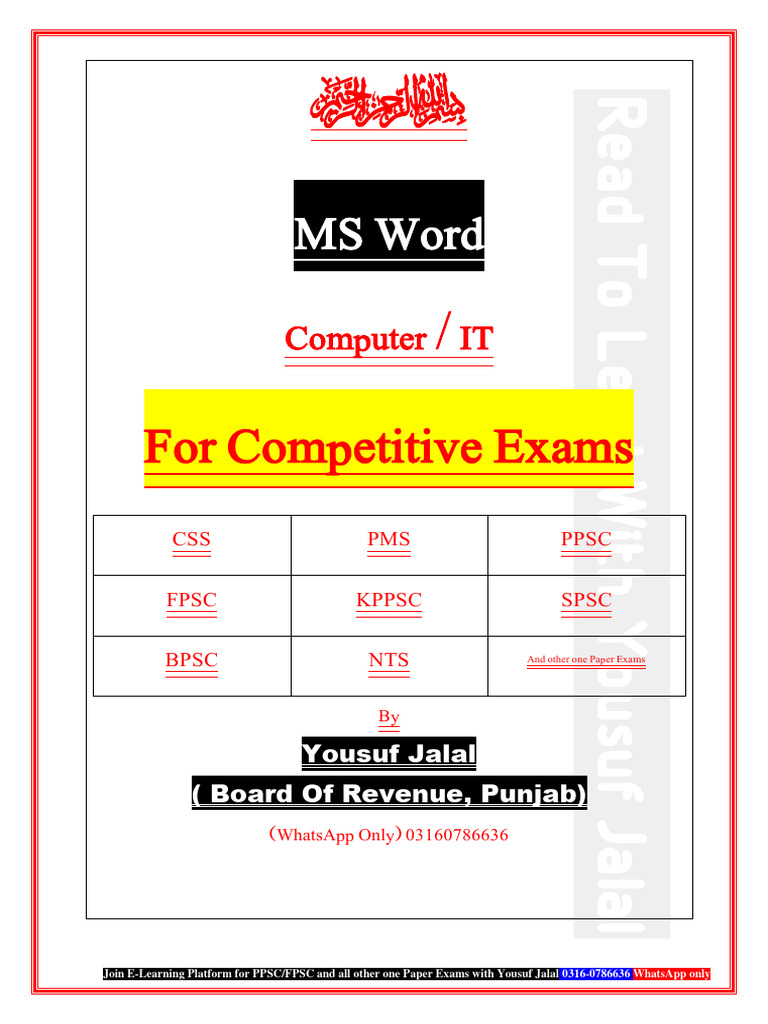 MS Word Student Success PDF | PDF
