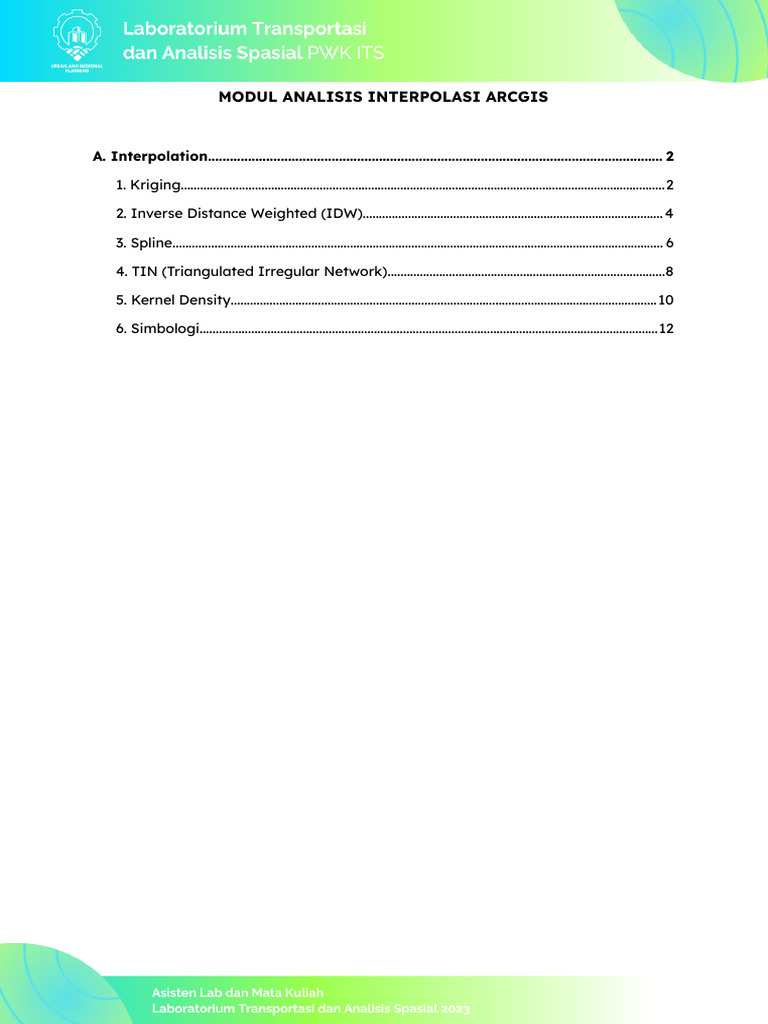 Praktikum 2 SIP - Interpolation - ArcGIS | PDF