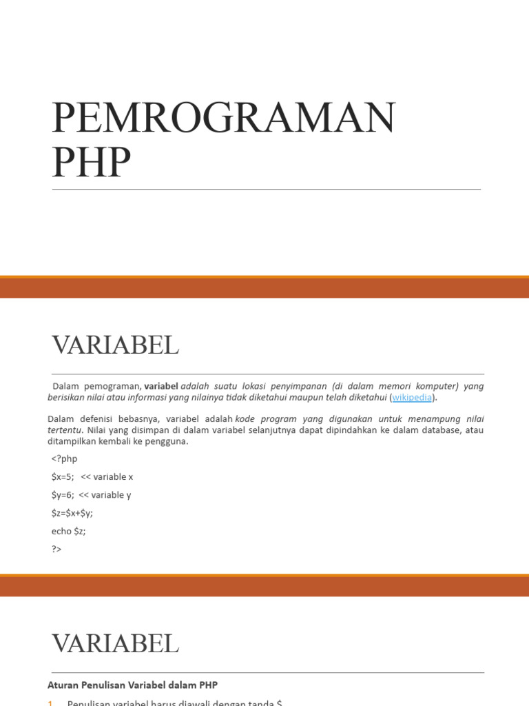 Bahan PHP 2 | PDF | Komputer