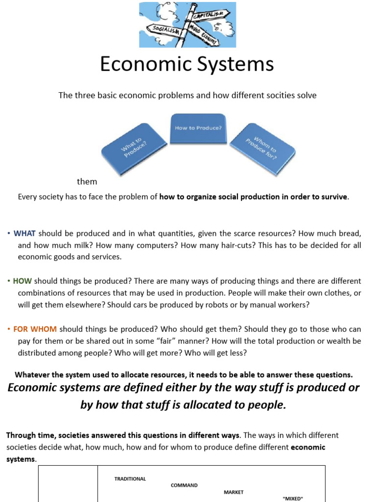 Economic Systems | Download Free PDF | Capitalism | Economic System