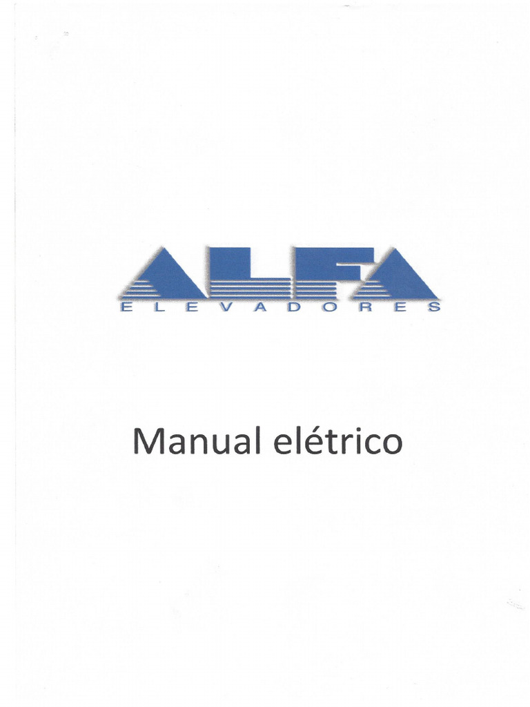 Manual Elétrico - Alfa Elevadores | PDF
