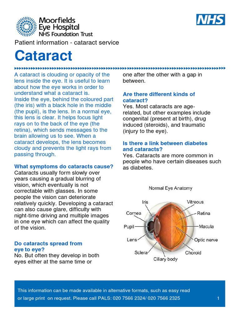 Cataract Service - 1 | PDF | Cataract | Glasses