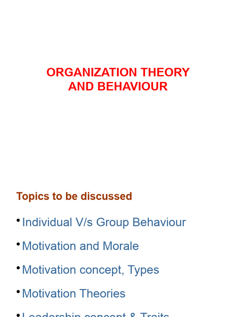 OB (Motivation) | PDF | Motivational | Motivation