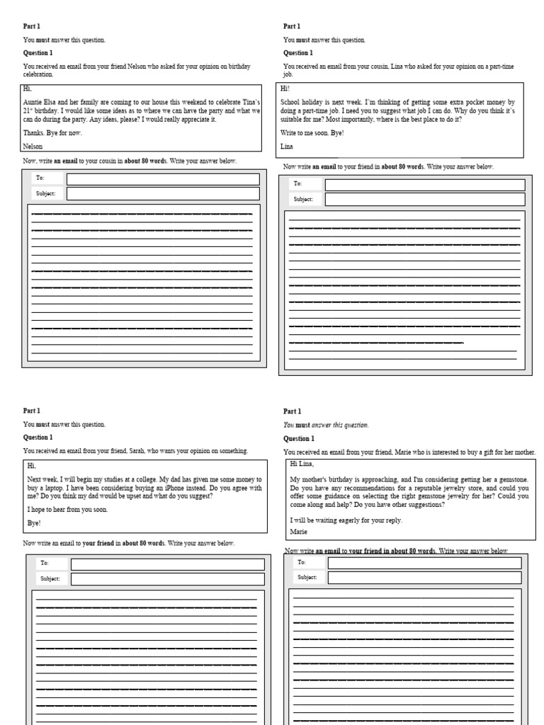 Collection of SPM Writing Paper 2 Email | PDF
