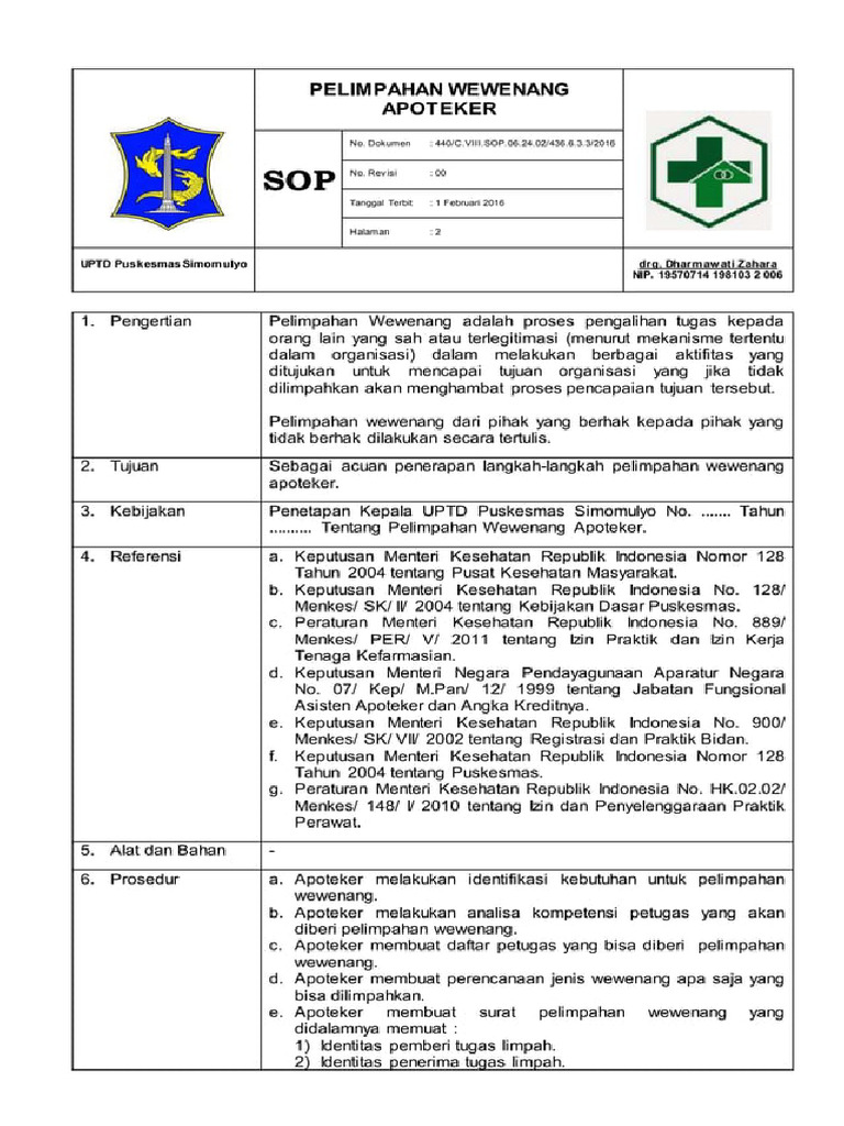 Pelimpahan Wewenang | PDF