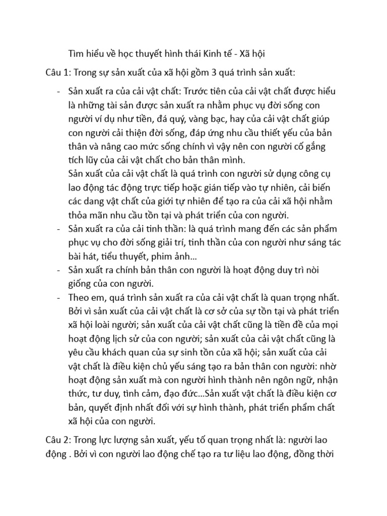 Tìm hiểu về học thuyết hình thái KT - XH PDF | PDF