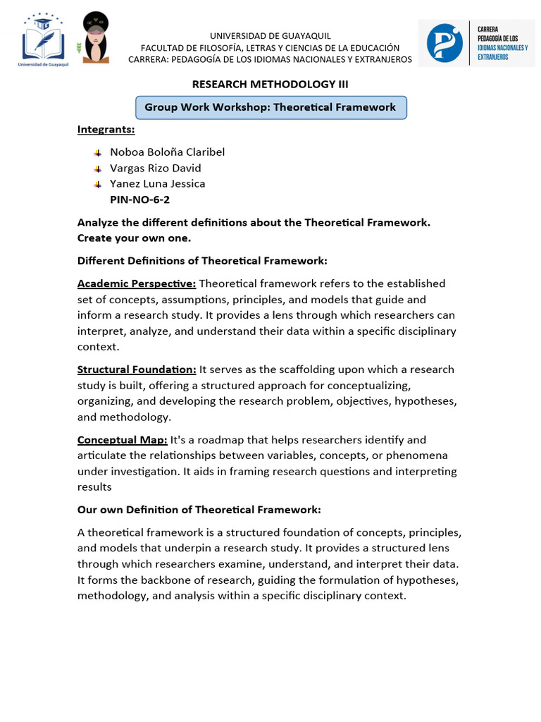 Theorical Framework | PDF | Theory | Methodology
