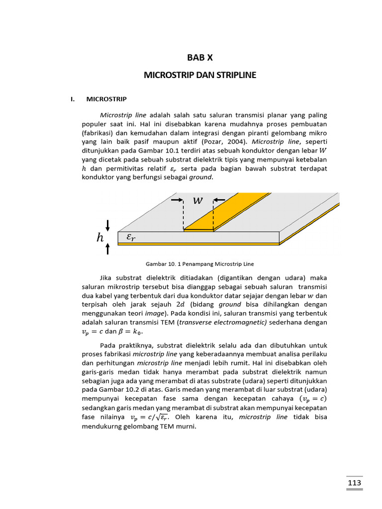 BAB X Microstrip Dan Stripline | PDF