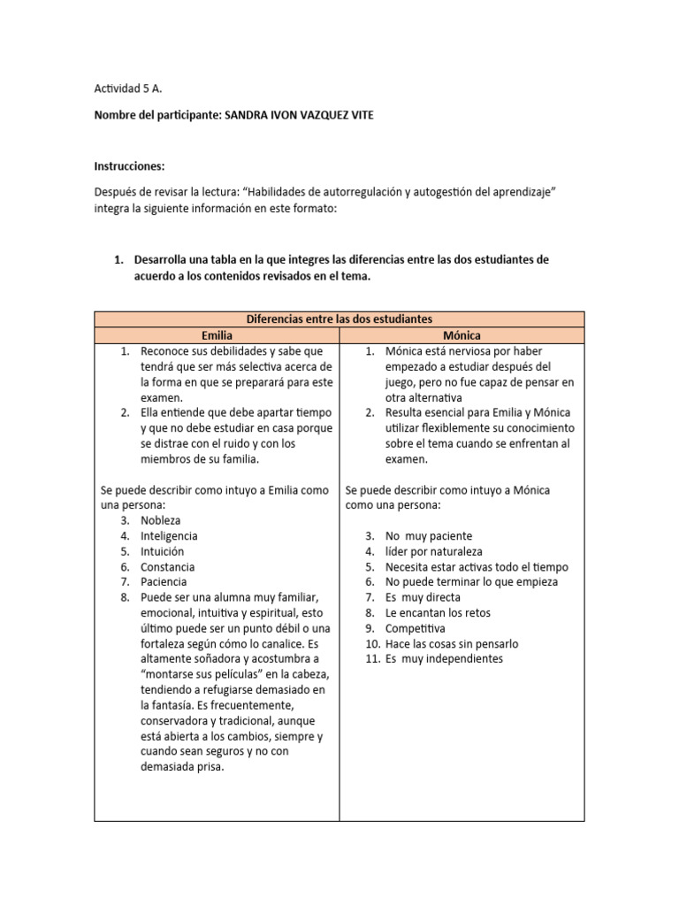 Actividad 5 A. Documento de Desarrollo | PDF | Aprendizaje | Ciencia cognitiva