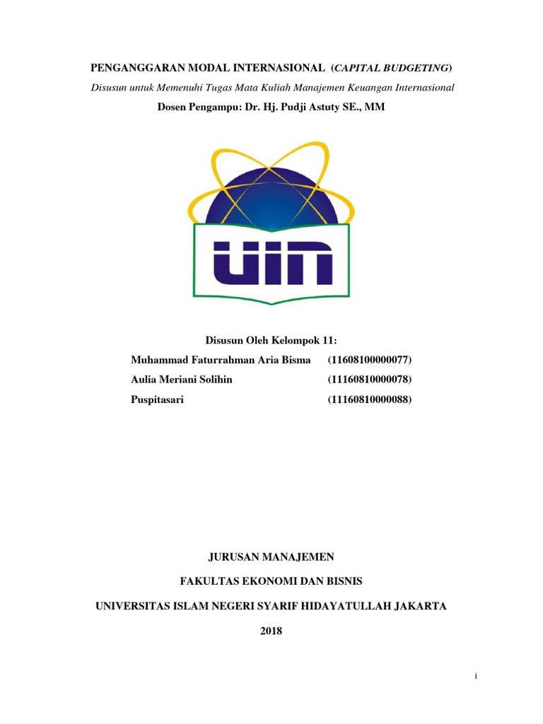 Penganggaran Modal Internasional MNC | PDF | Karier & Perkembangan | Bisnis