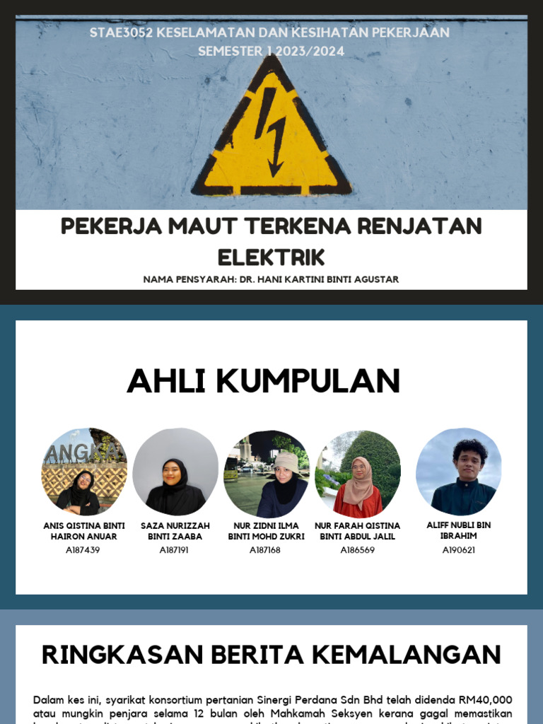 Pekerja Maut Terkena Renjatan Elektrik | PDF