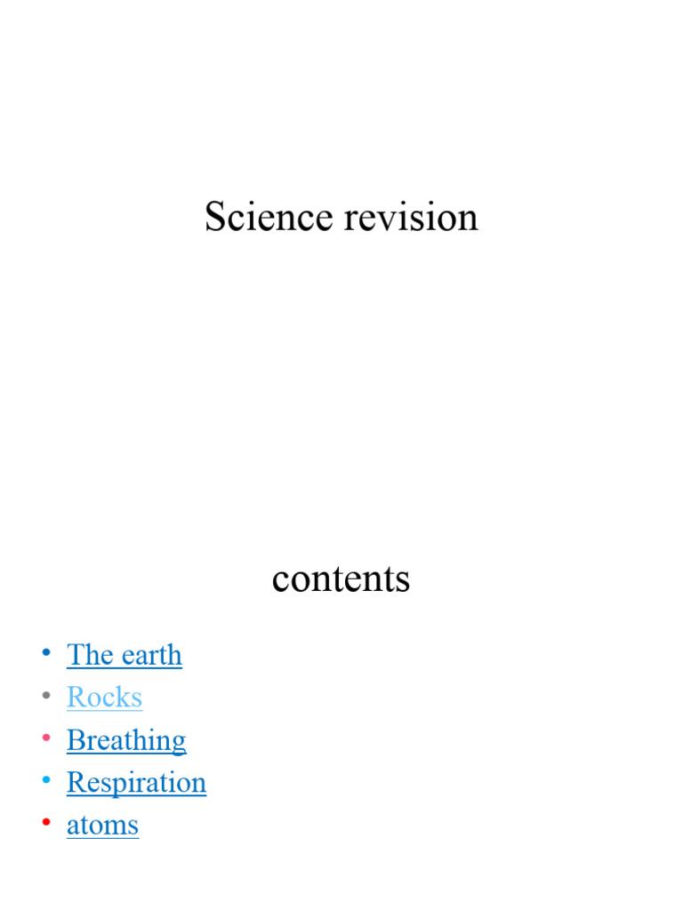 Science Revision | PDF
