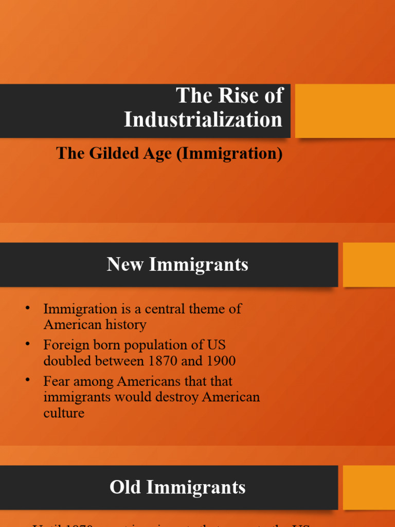 The Gilded Age Immigration | PDF